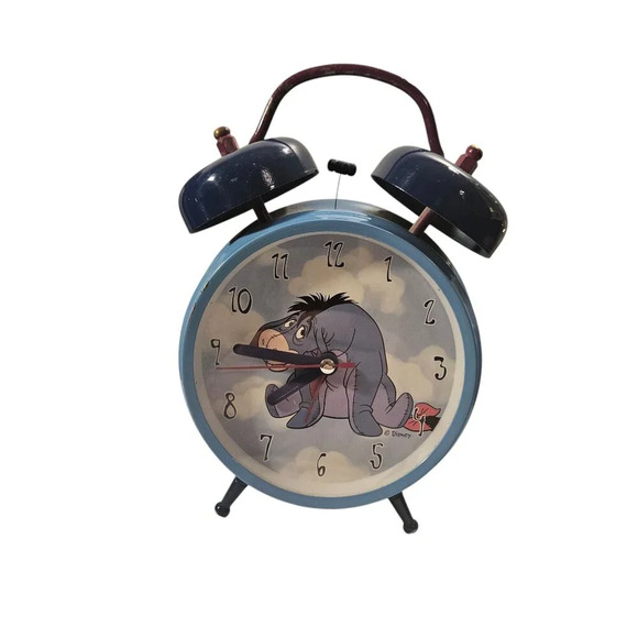 Disney | Accents | Vintage Walt Disney Eeyore Twin Bell Alarm Clock ...